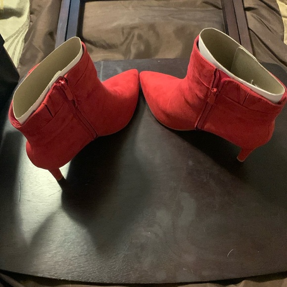 torrid | Shoes | Torrid Red Pointed Toe Bootie With Studs Size 5 | Poshmark